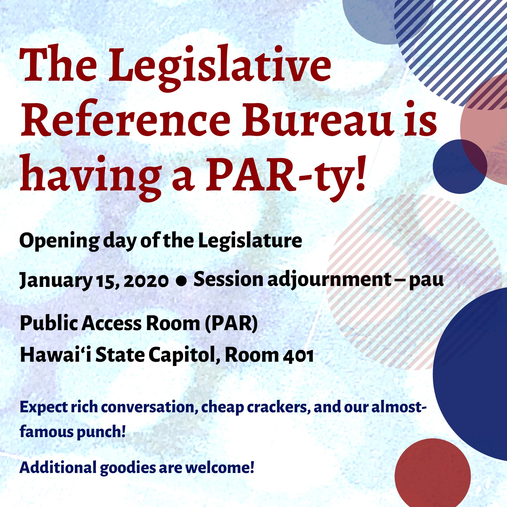 2020 Opening Day – LRB – Public Access Room